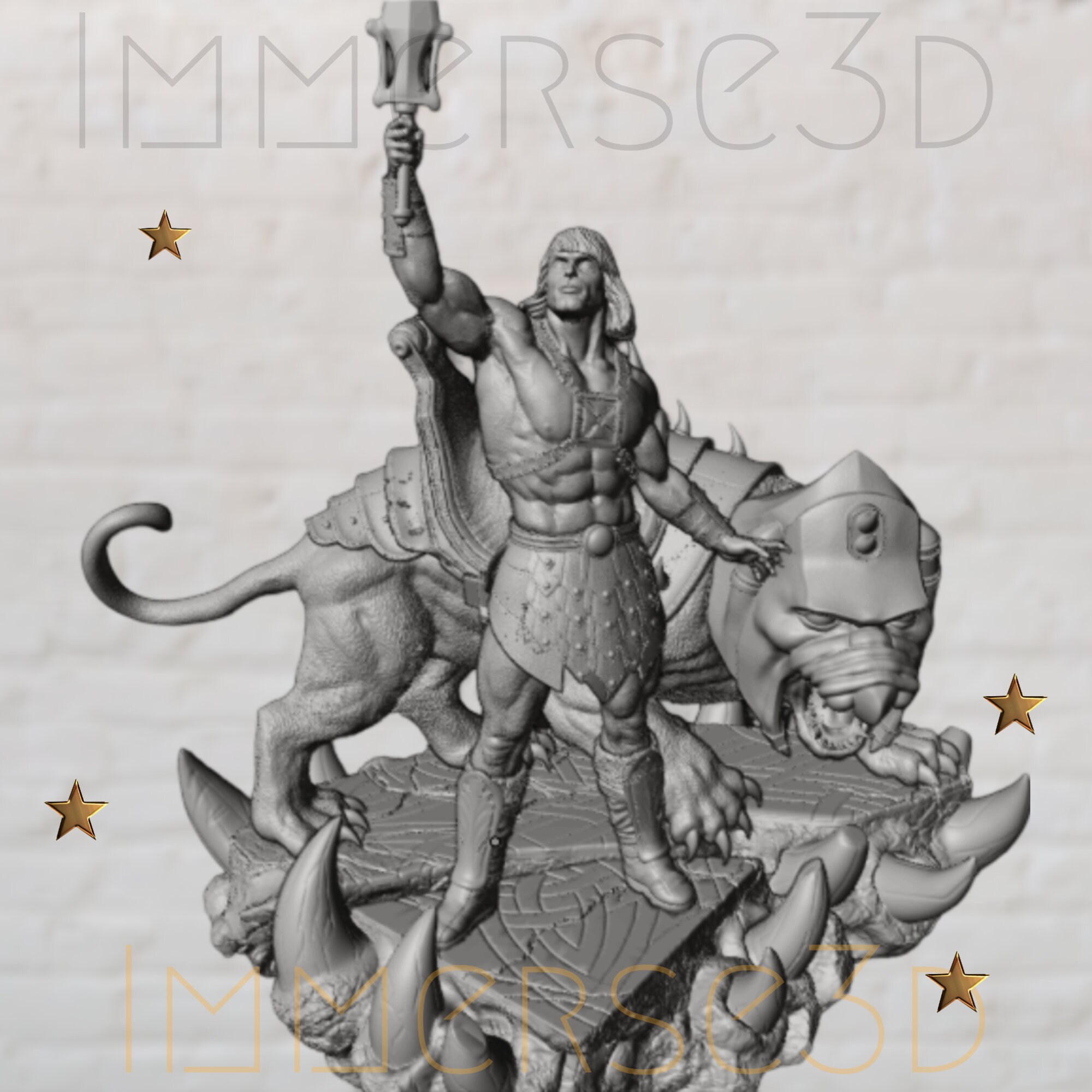 He Man and Cringer Diorama High Quality STL File, Movie Characters ...
