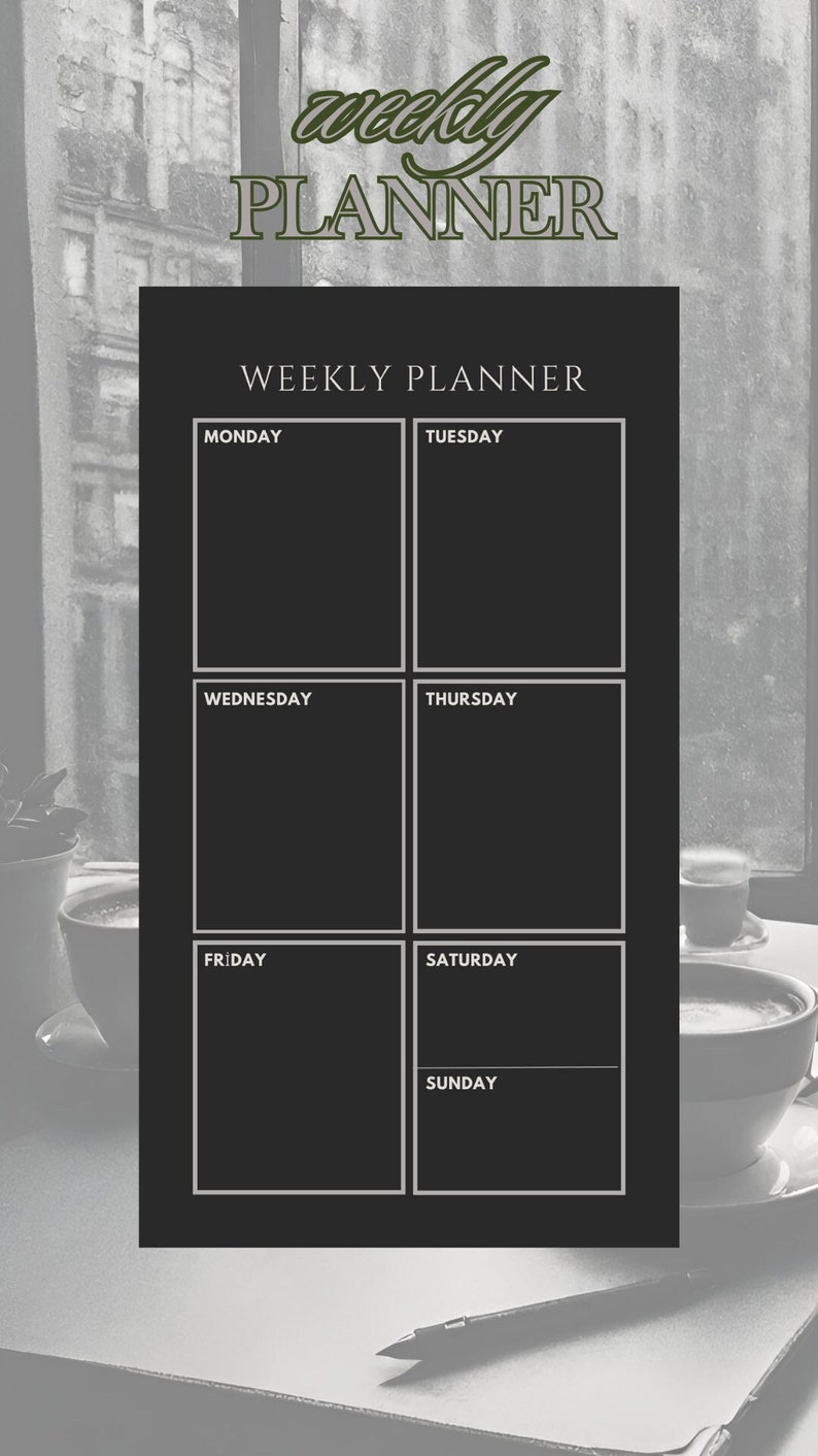 Weekly Planner Printable to Do List Minimal Weekly Schedule - Etsy