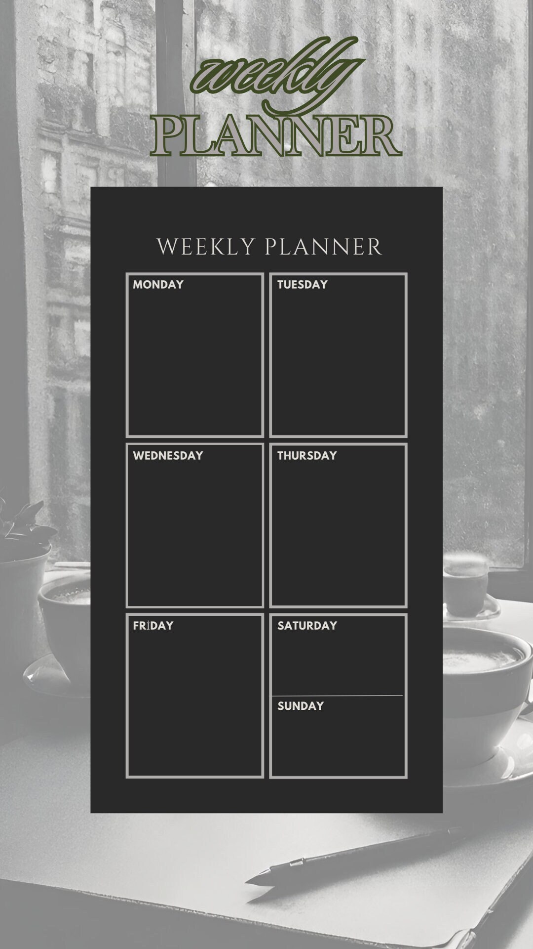 Weekly Planner Printable to Do List Minimal Weekly Schedule - Etsy