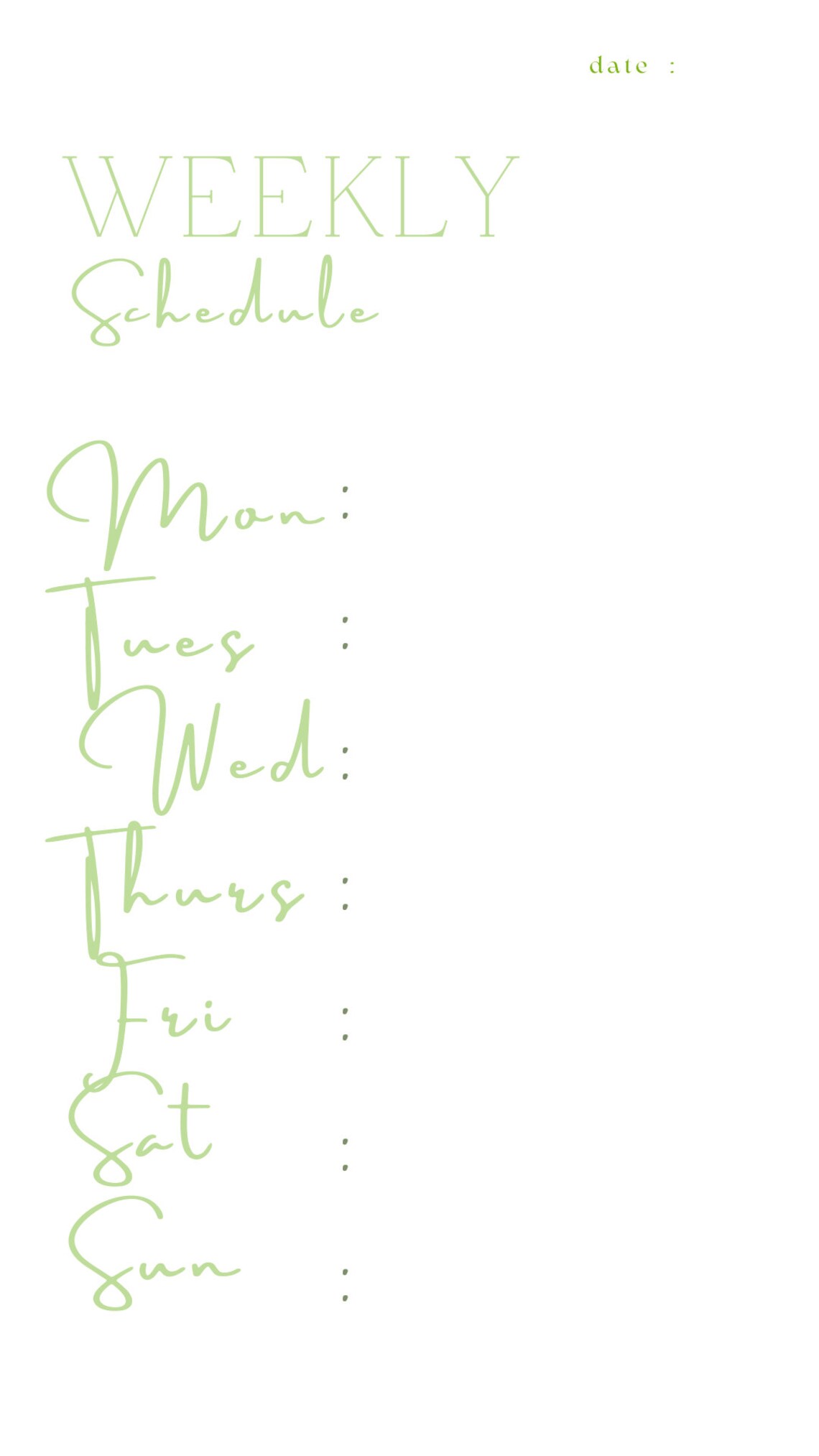 Weekly Planner Printable to Do List Minimal Weekly Schedule - Etsy