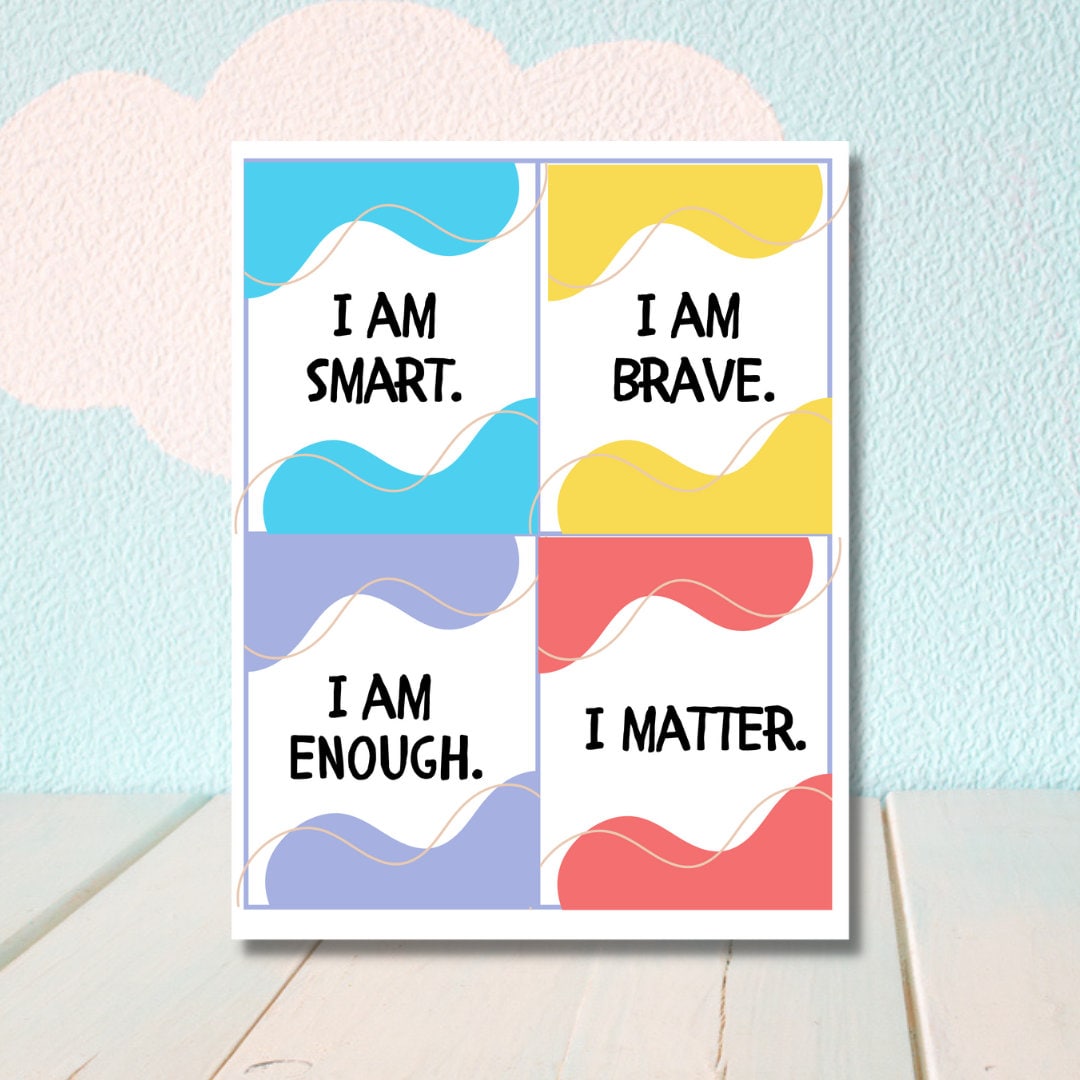 Digital Kids Affirmation Cards, Encouragement Cards, Positive ...