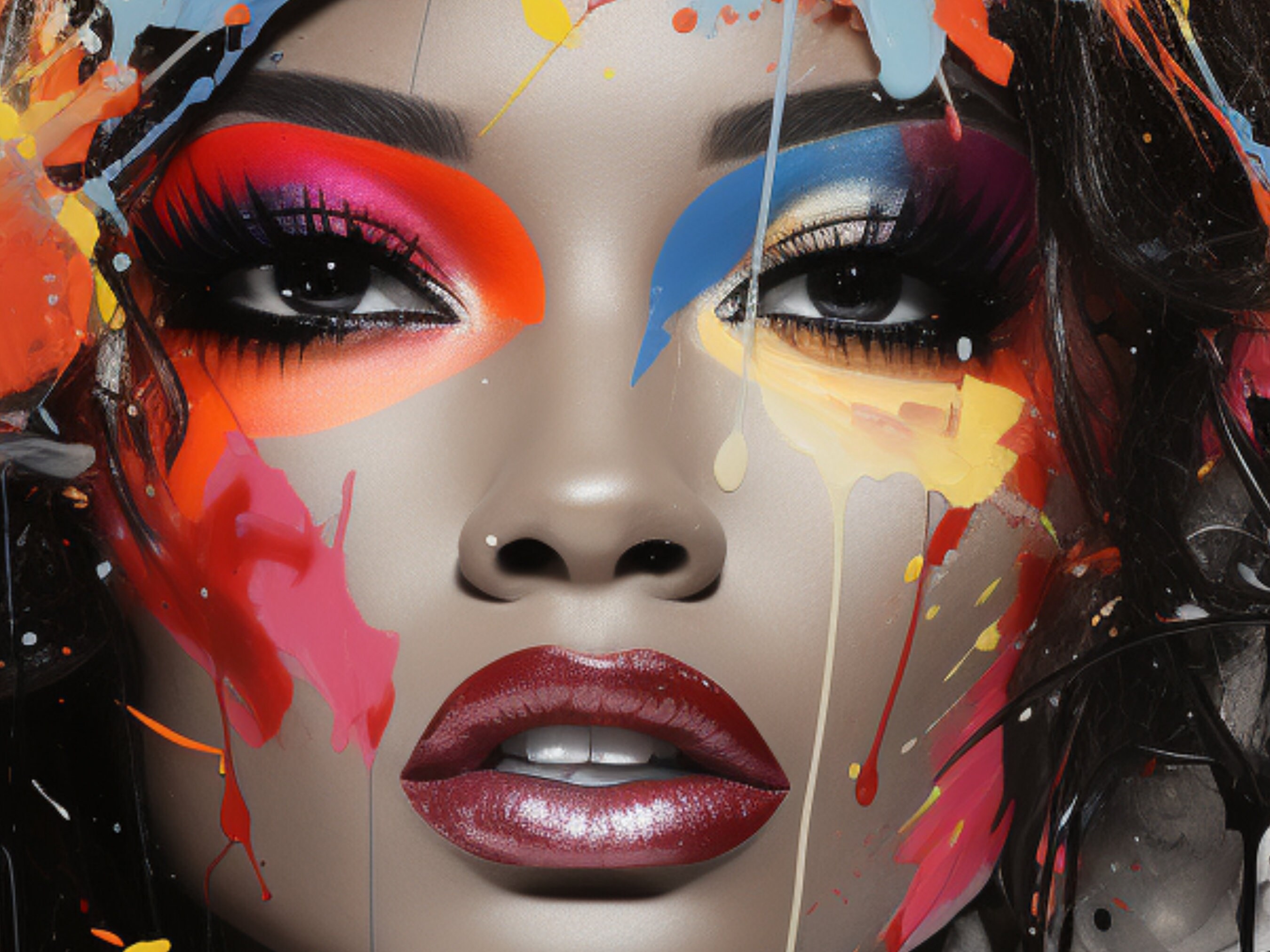 Contemporary Black Woman in Urban Art Style | Urban Glamour Art Print ...
