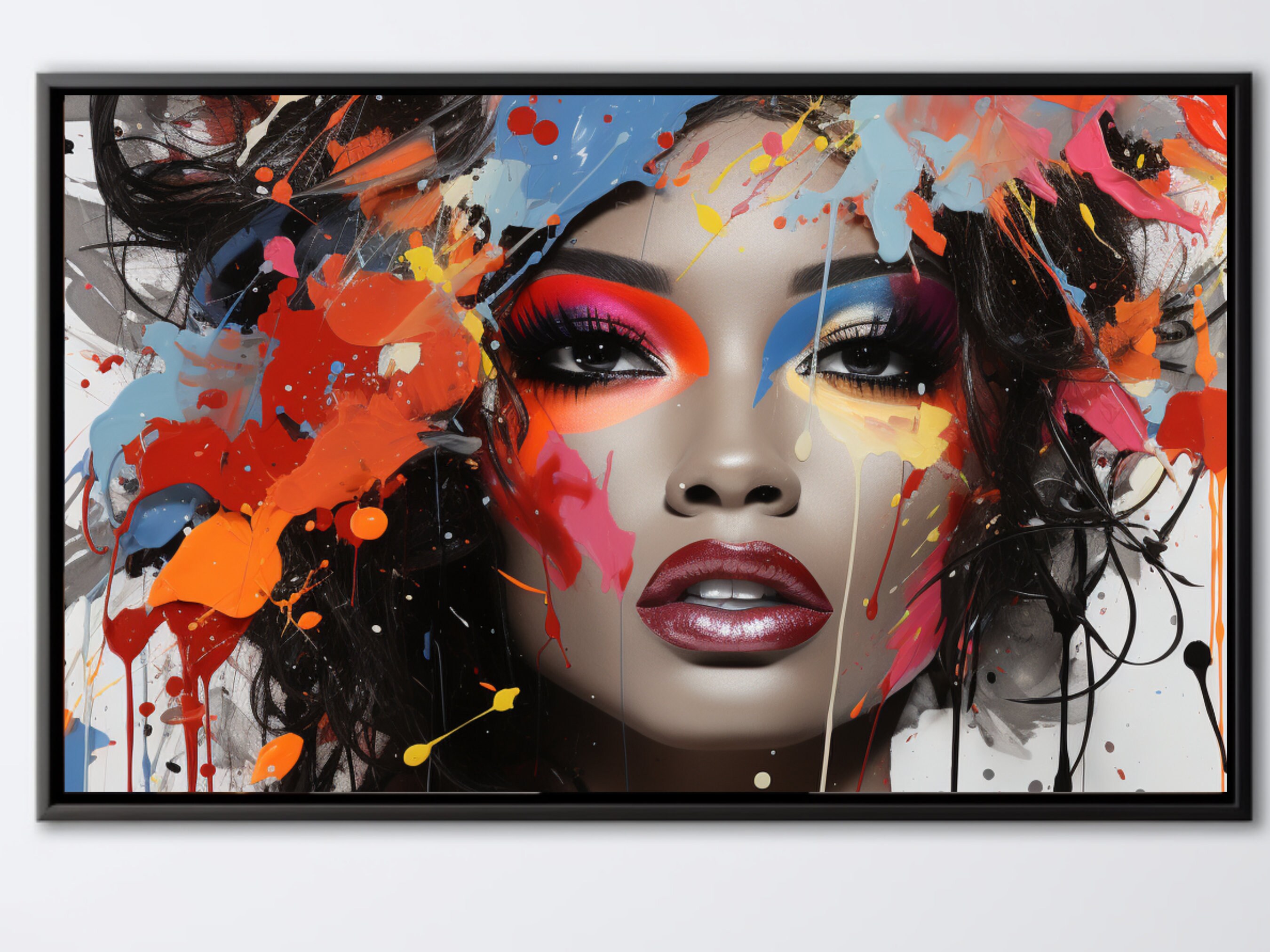 Contemporary Black Woman in Urban Art Style | Urban Glamour Art Print ...