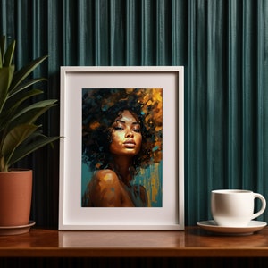 Vibrant Black Cultural Art: Azure Portrait Realism Meets Abstraction ...