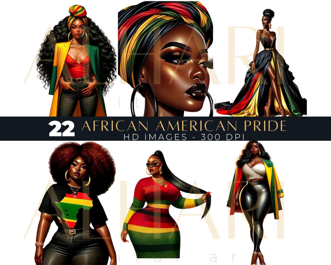 Celebrate With Black History Clipart | Diverse Black Women Art ...
