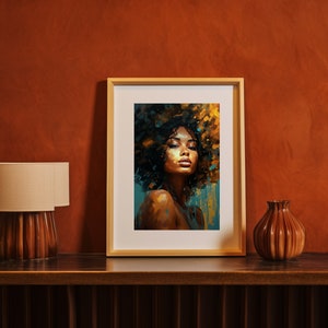 Vibrant Black Cultural Art: Azure Portrait Realism Meets Abstraction ...