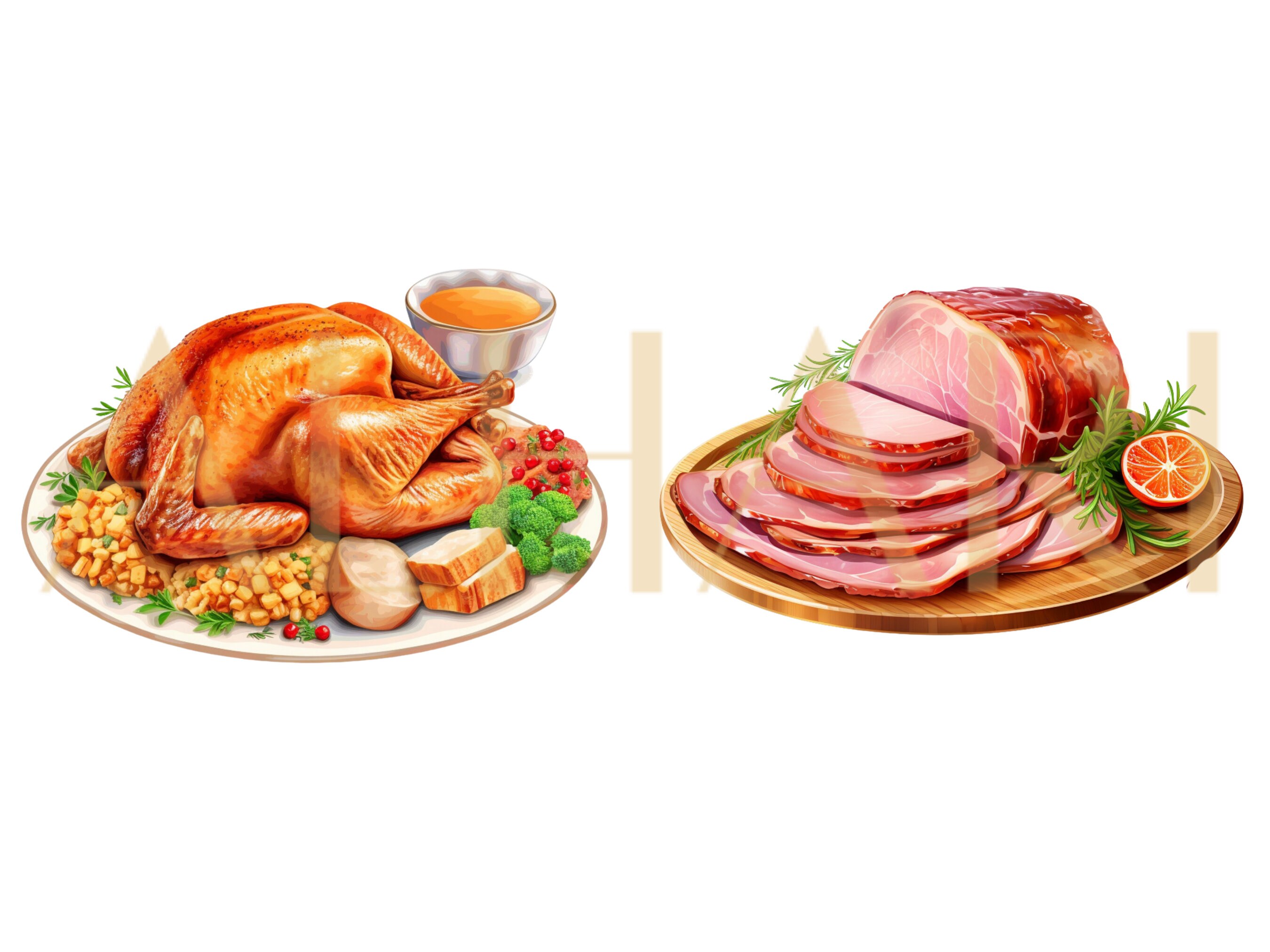 Instant Download Thanksgiving Feast Clipart Bundle Festive - Etsy