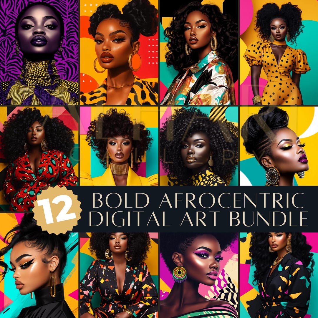 Bold Afrocentric Digital Art Bundle – High-resolution SVG Files With ...