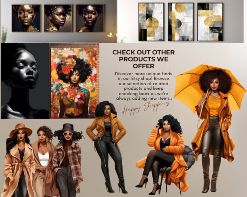 Empowering Black Woman Monochrome Wall Art Digital Print of Strength in ...