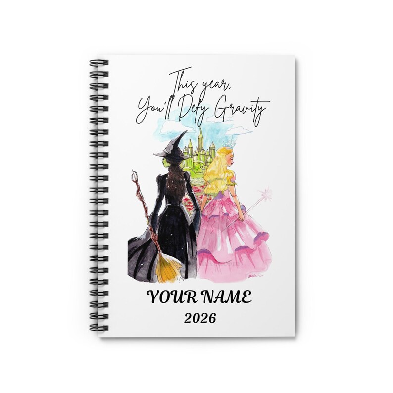 Unlimited Personalized Wicked Inspired Notebook, Glinda and Elphaba ...