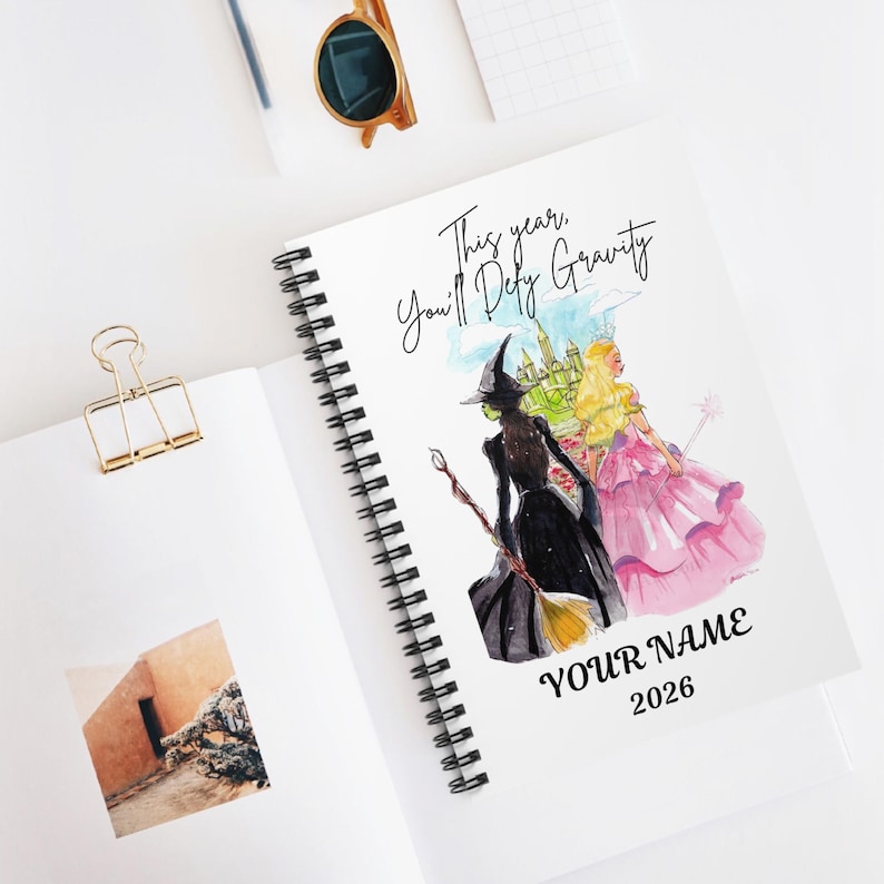 Unlimited Personalized Wicked Inspired Notebook, Glinda and Elphaba ...