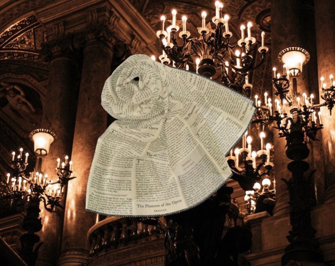 The Phantom of the Opera Scarf / Literary Print Scarf / - Etsy