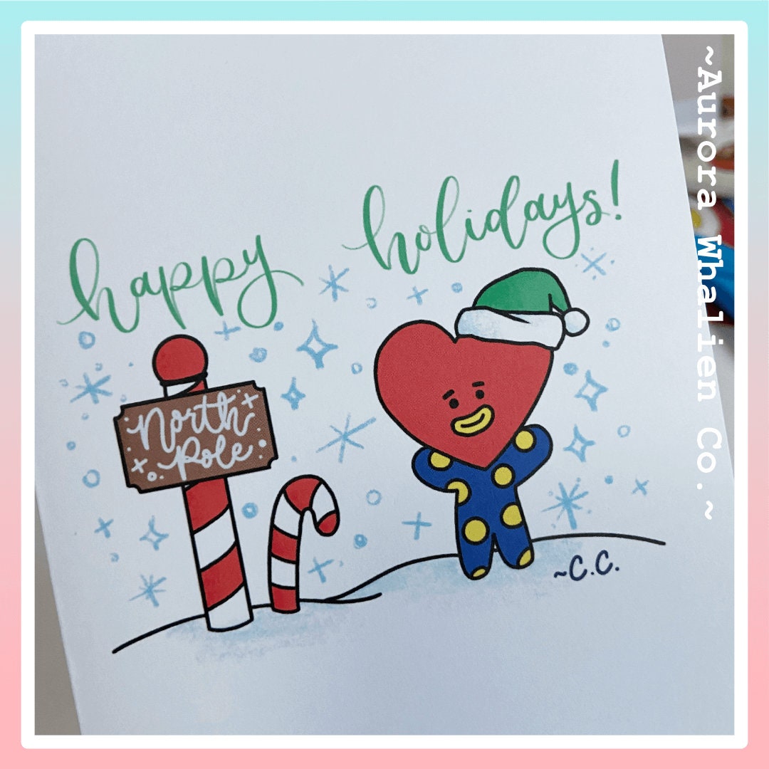 DIGITAL DOWNLOAD Kpop BTS Christmas Cards Printable - Etsy