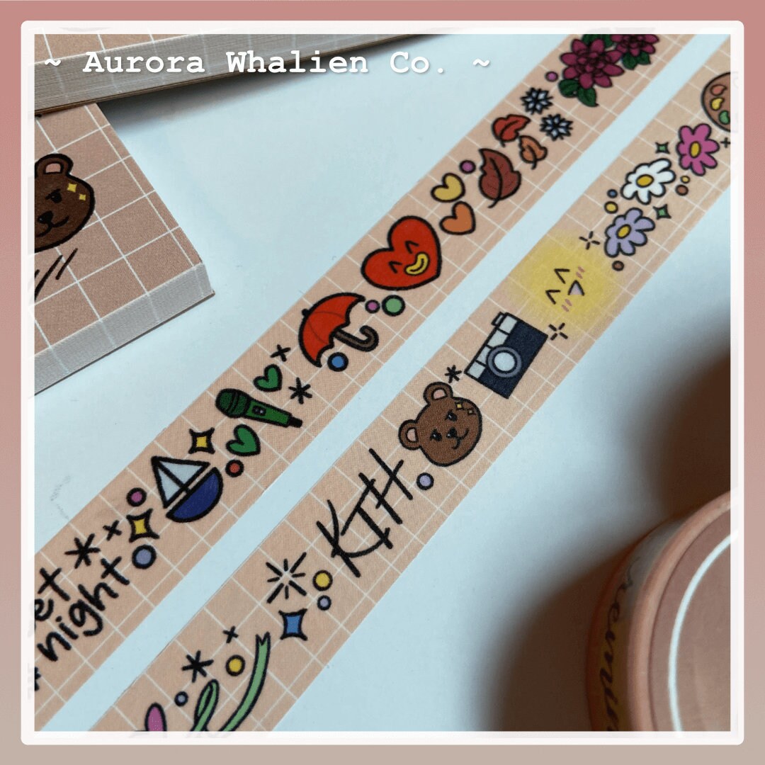 SALE | Kpop BTS V Fanart | Tae Bear Stationery | Washi Tape | Notepad ...
