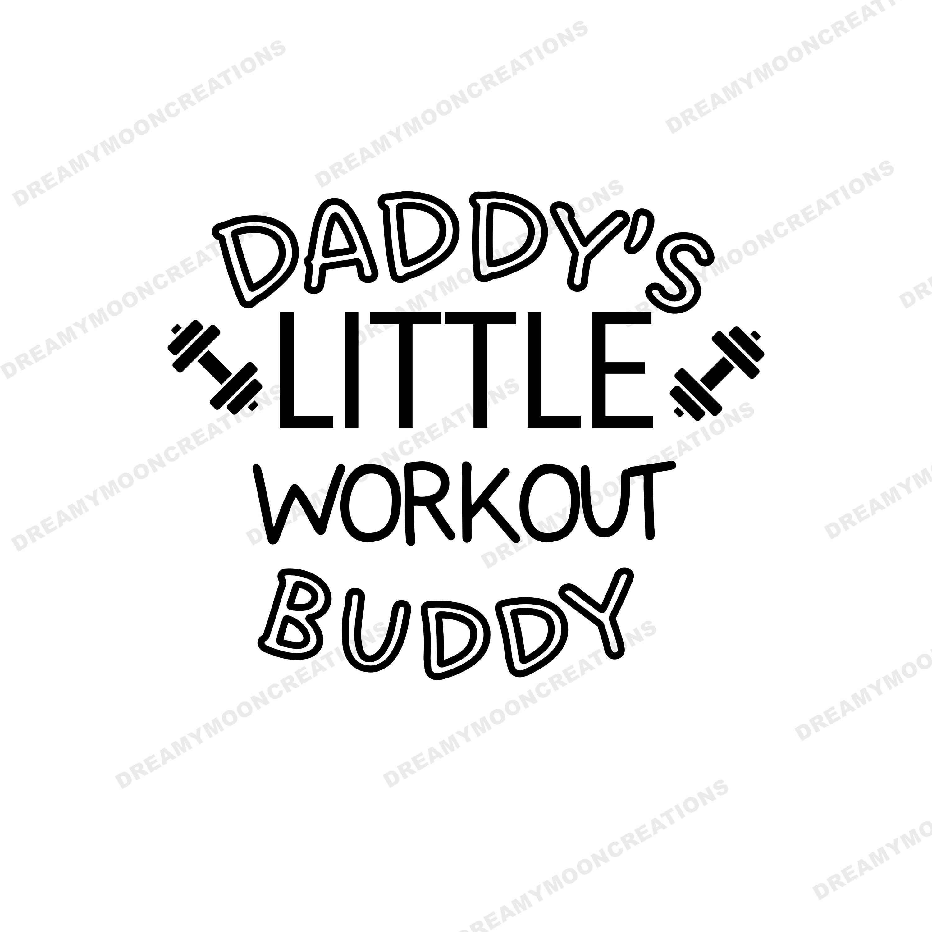 Daddy’s Workout Buddy SVG, Baby Shower Gift Svg, Pregnancy Announcement ...
