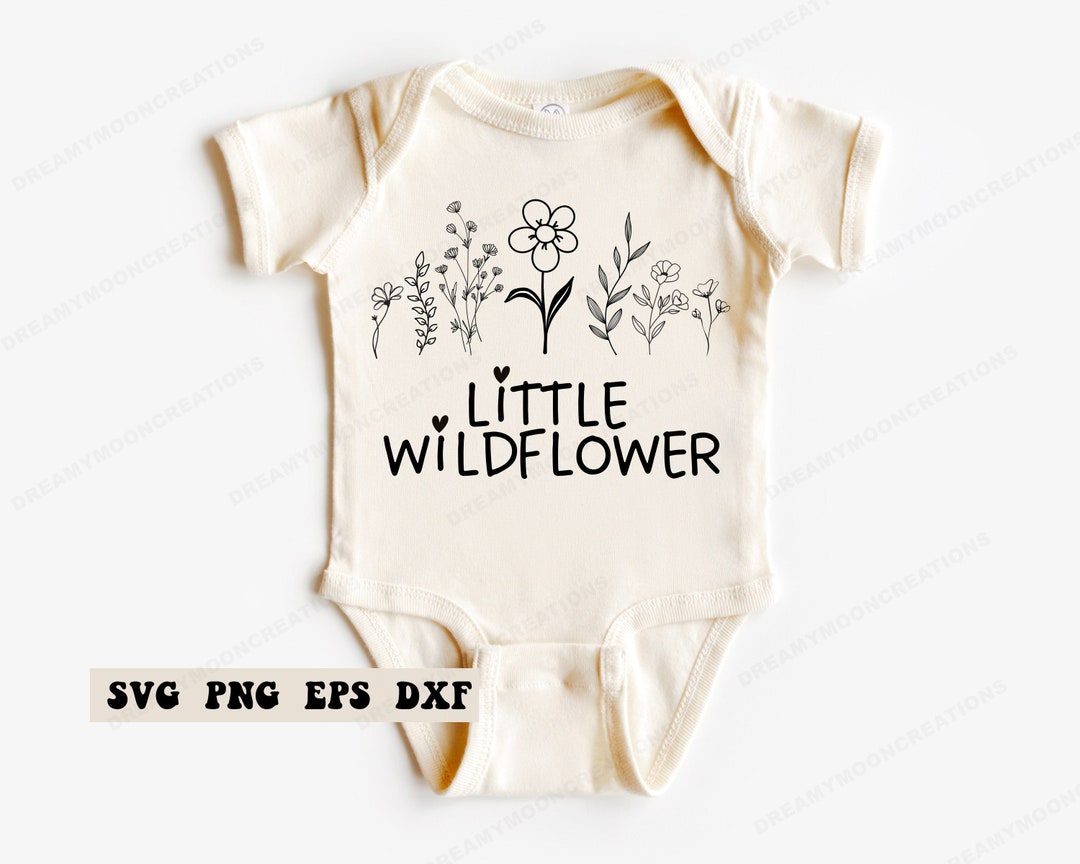 Little Wildflower SVG, Wildflower Svg, Baby Onesie Svg, New Baby Svg ...