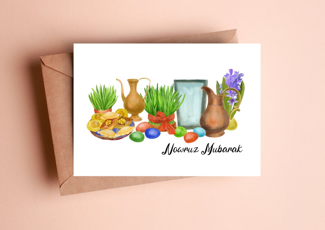 Happy Nowruz Card Persian New Year Card Nowruz Mubarak Happy Spring ...