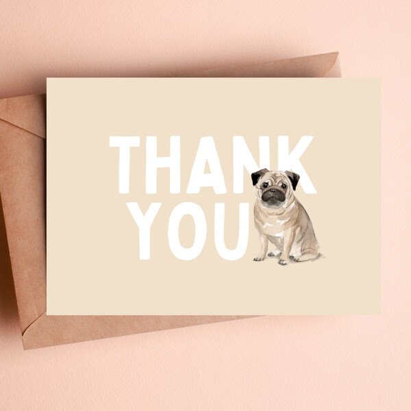 Dog Lovers Thank You Card - Etsy
