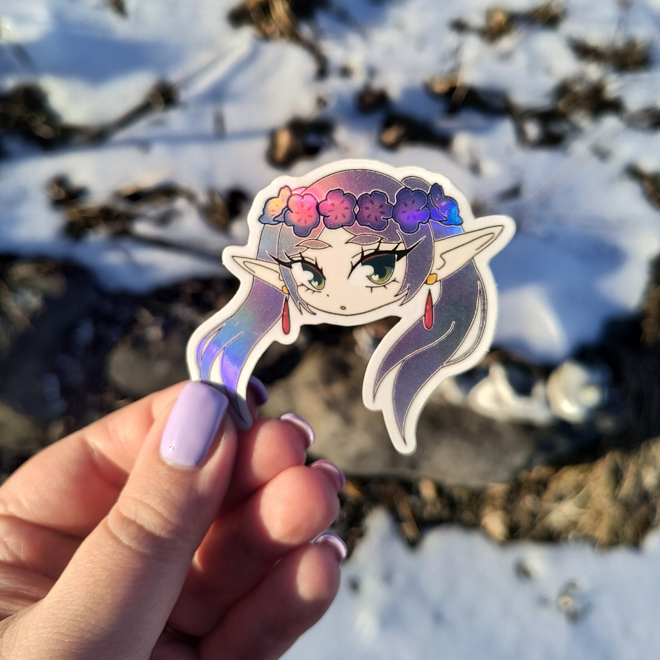 Frieren Holographic Sticker - Etsy