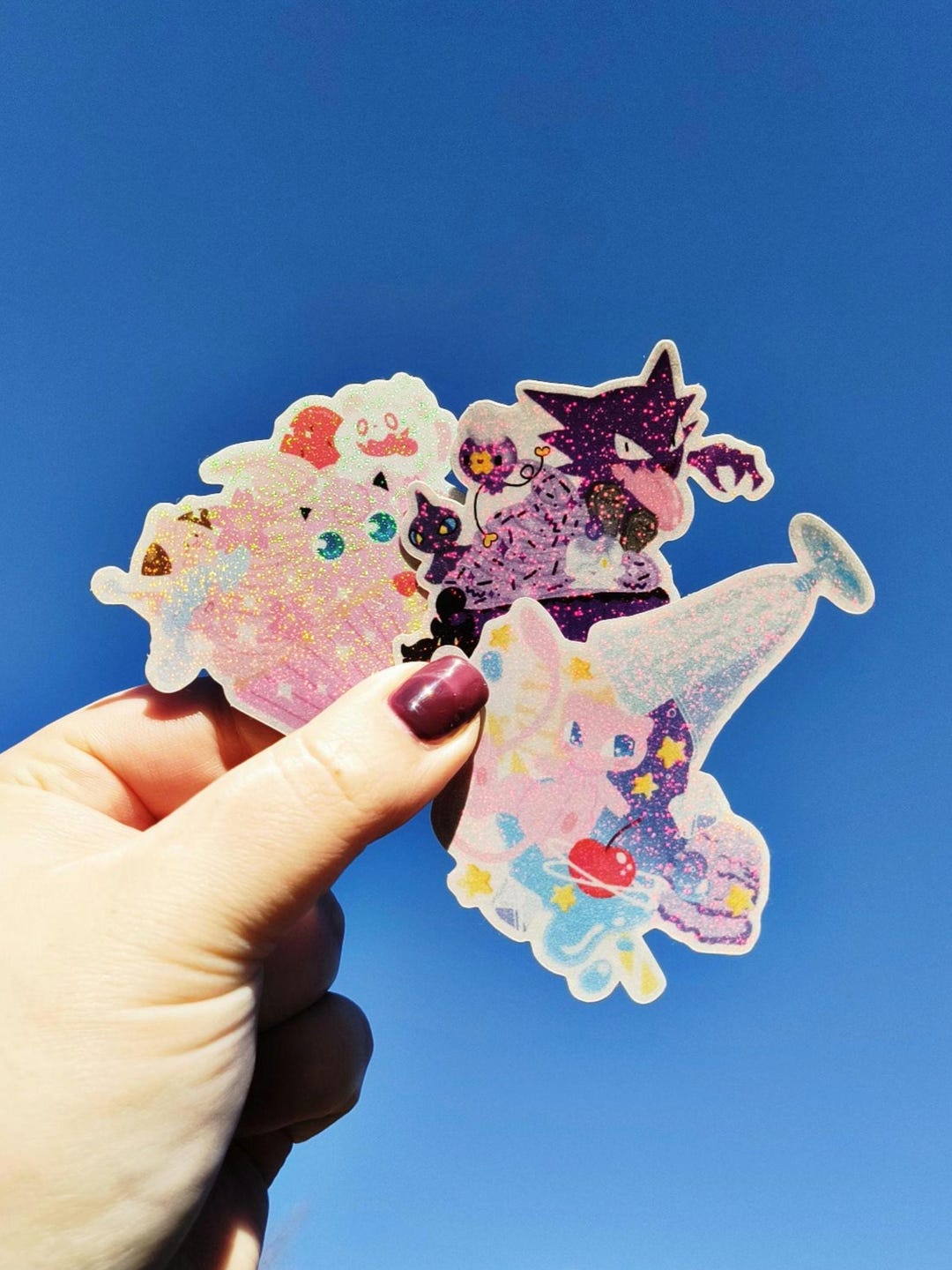 Sweet Dessert Pokemon Inspired Glitter Stickers Pack - Etsy