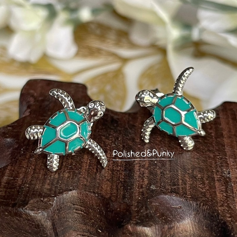 Turtle Earrings - Etsy