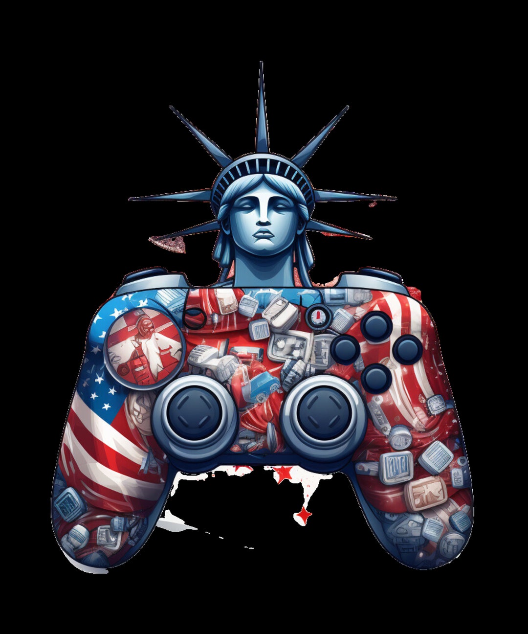 4th of July Video Games American Flag Gamer - Etsy