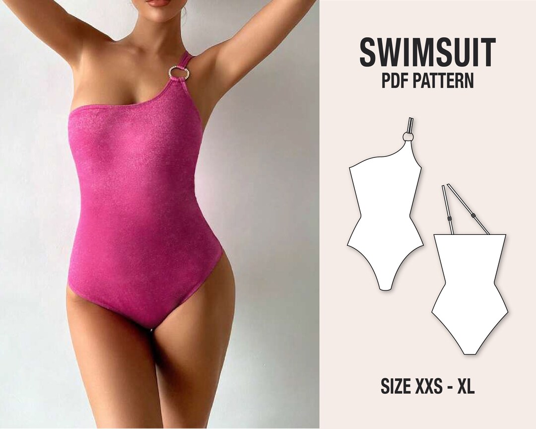 Swimsuit Pattern PDF. Sewing Pattern. Bikini Pattern PDF. Patterns for Women. Swimsuit Sewing ...