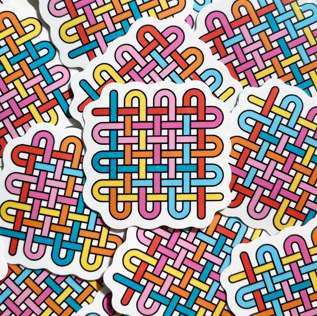 Knitting Sticker Sticker Pattern Thread - Etsy