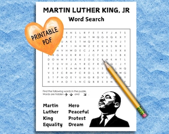 Martin Luther King Jr. Day Word Search | MLK Day | Worksheets ...