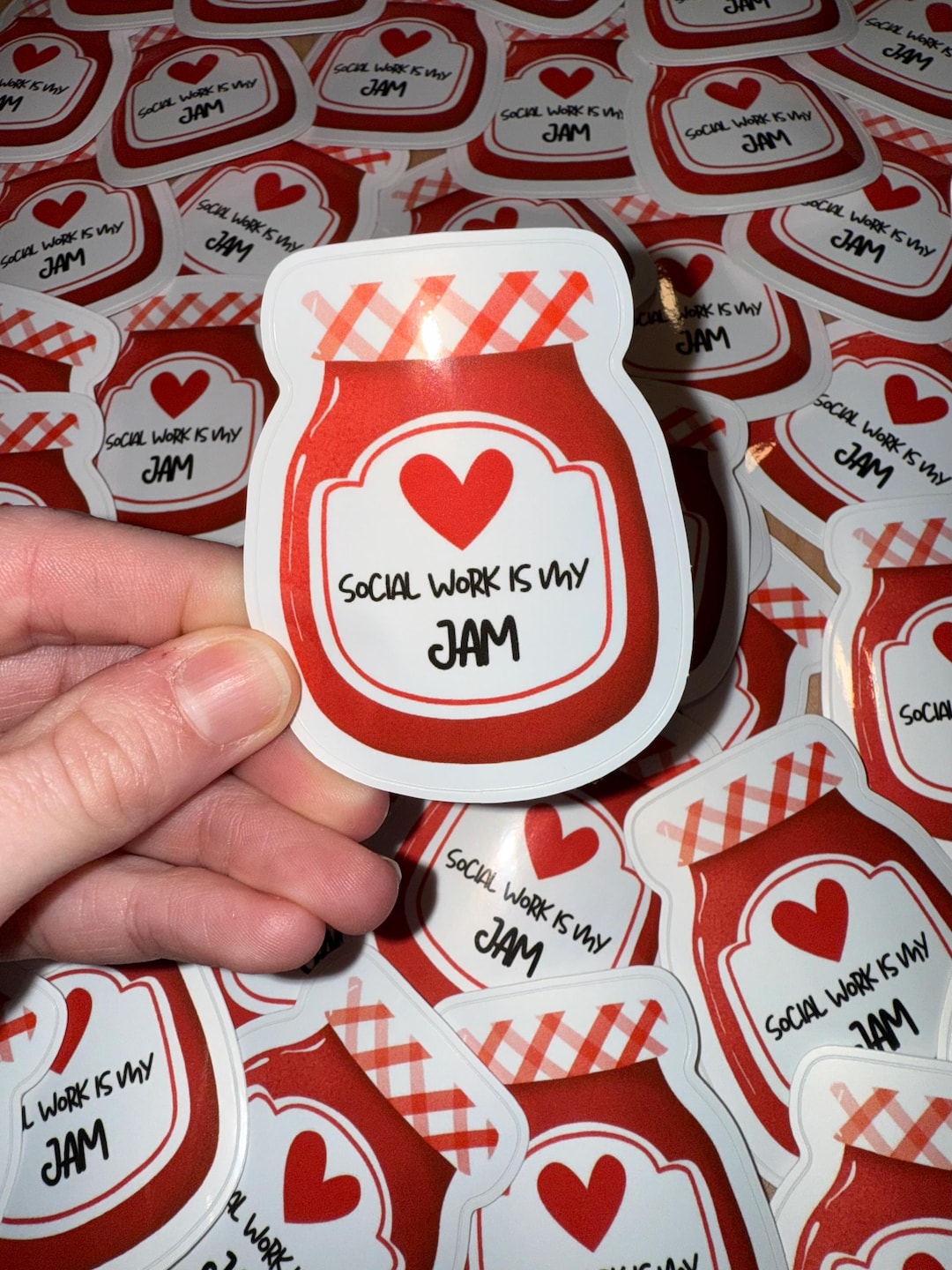 Social Work is My Jam Sticker - 2.5" X 2.5" Custom Die Cut Single ...