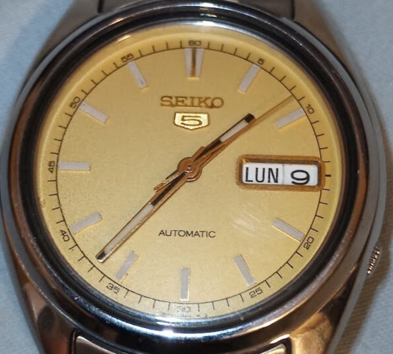 Overhauled, Restored JDM Seiko 5 Automatic Gold Face, Day/date ...