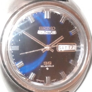Overhauled Vintage JDM Seiko Actus SS Automatic, 6106-8450, Blue/black ...