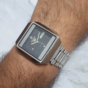 Overhauled Japan Only Seiko 5, Quadrant Blue TV Screen, 6309-545A ...