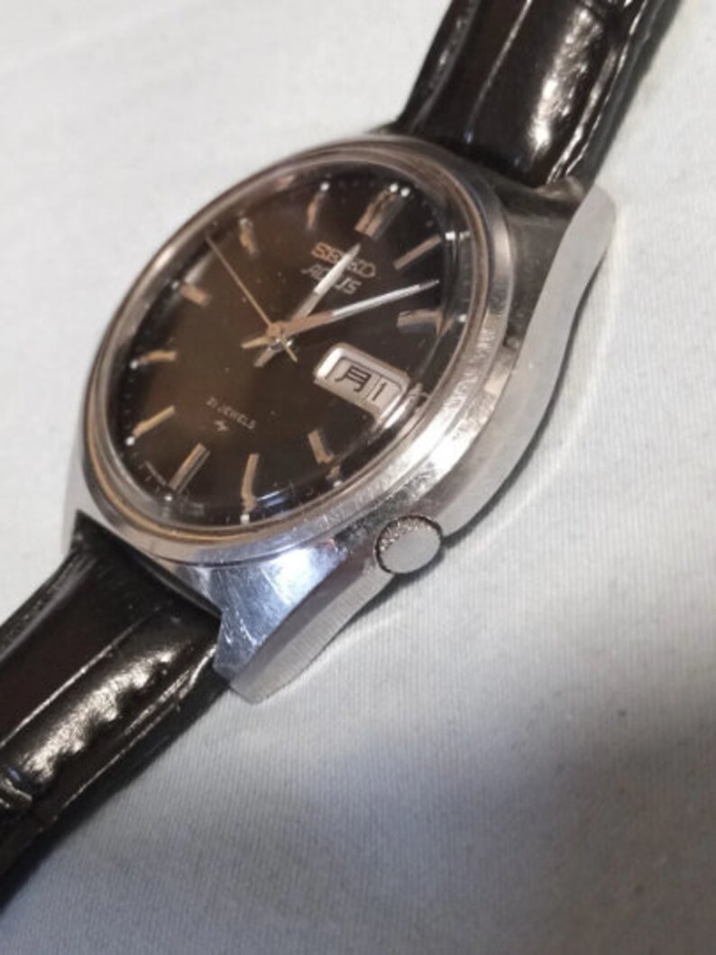 Vintage JDM Seiko Actus Automatic, Black Dial, Mens Watch January 1976 ...