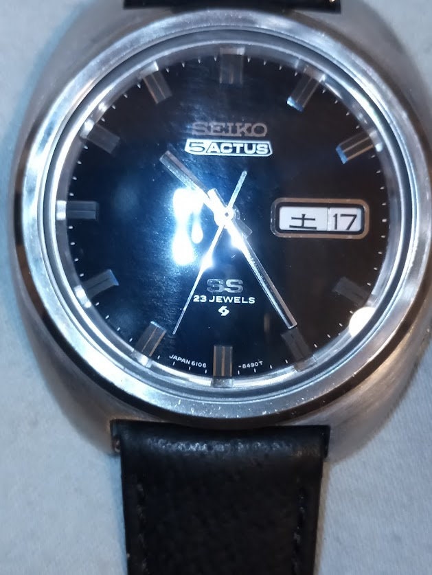 Overhauled Vintage JDM Seiko Actus SS Automatic, 6106-8450, Blue/black ...