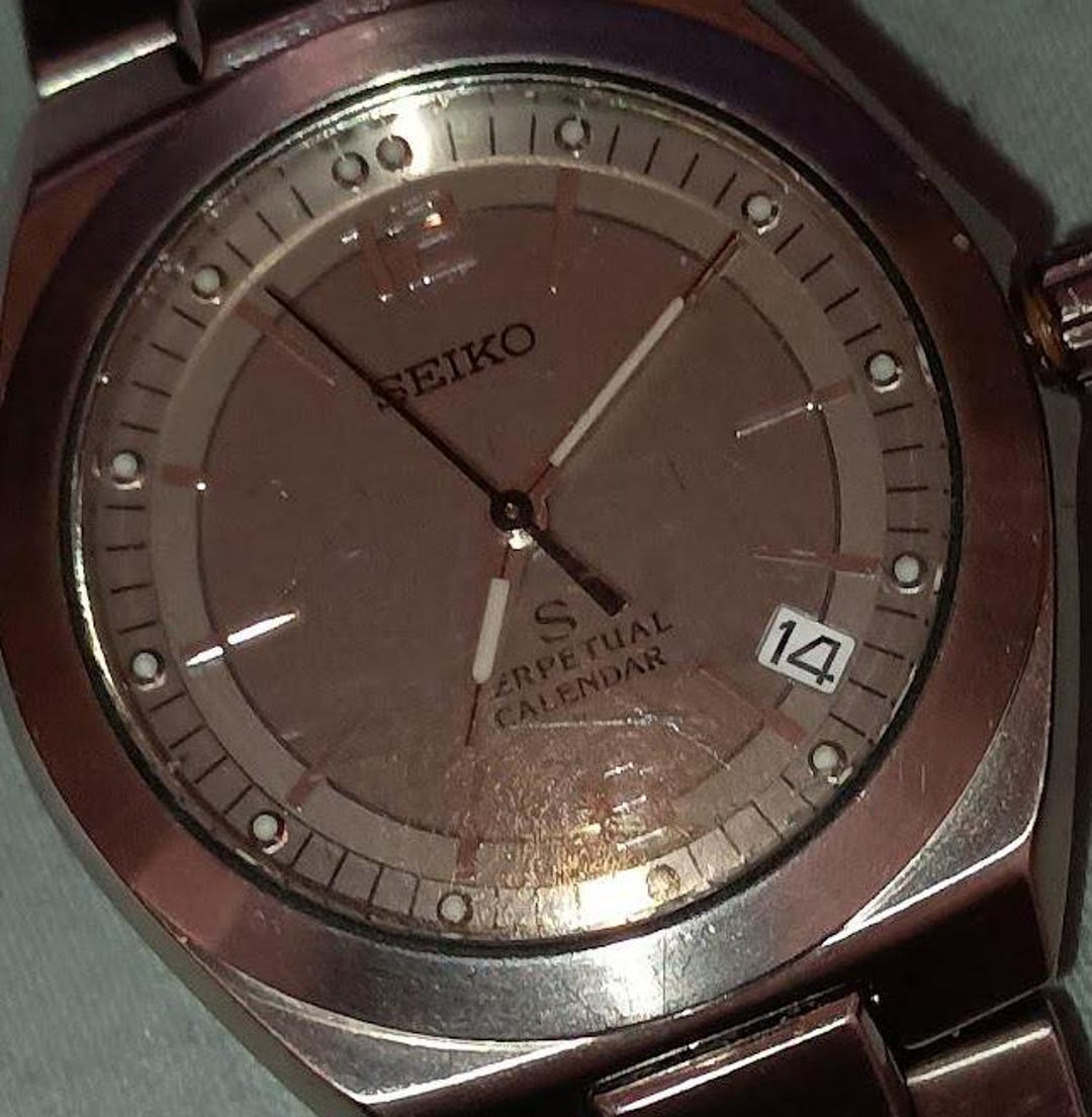 Beautiful JDM High End Seiko SUS Perpetual Calendar HAQ Watch, Silver ...