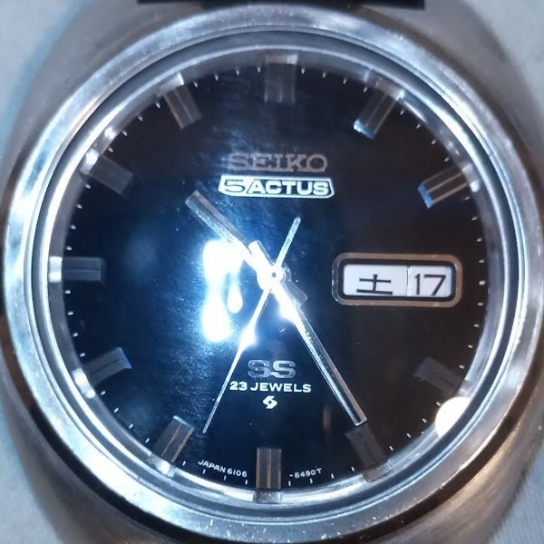 Overhauled Vintage JDM Seiko Actus SS Automatic, 6106-8450, Blue/black ...