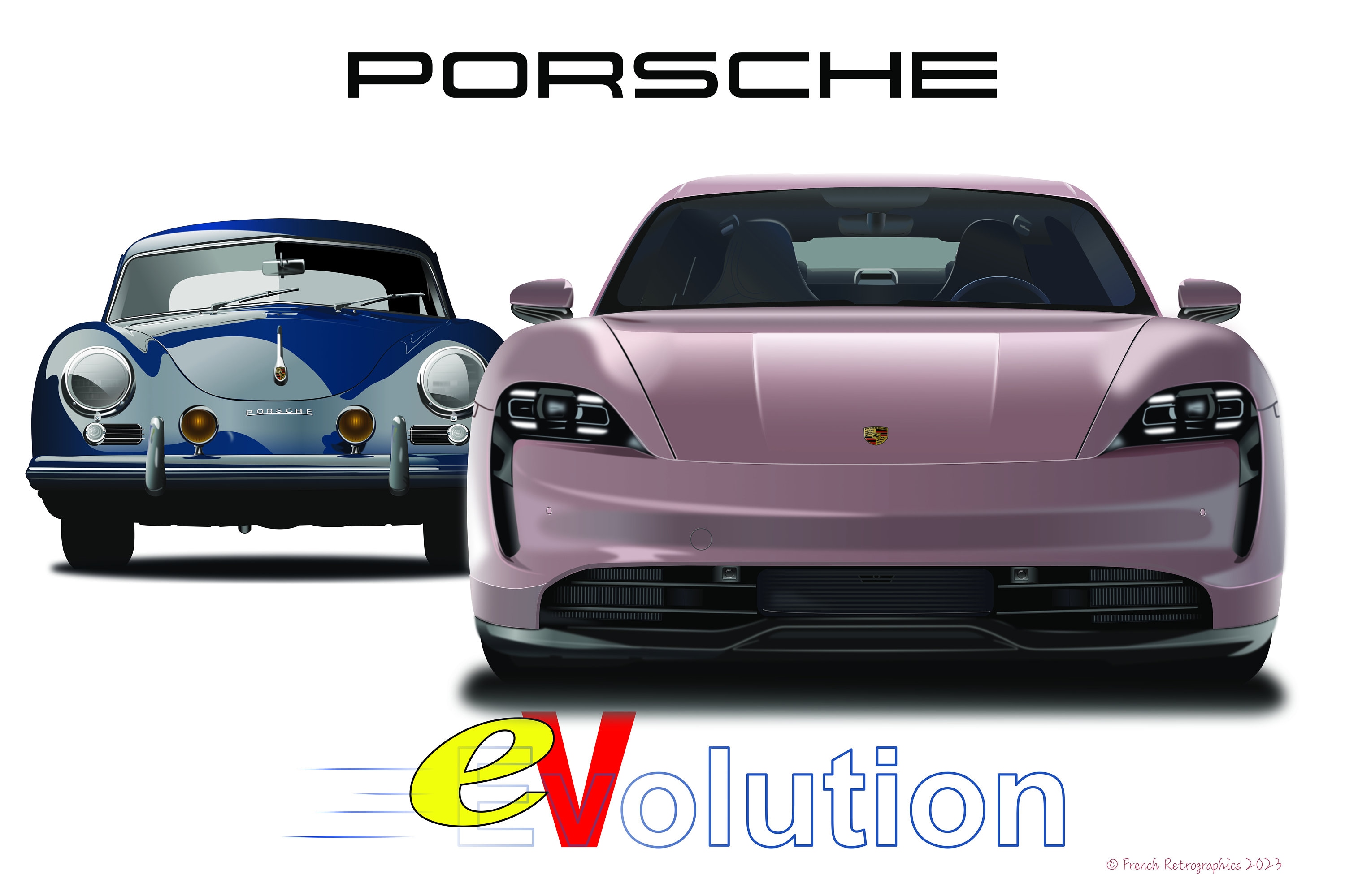 Porsche Evolution - Poster - Etsy