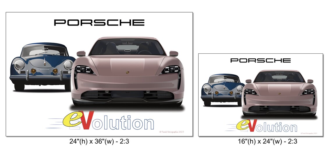 Porsche Evolution - Poster - Etsy