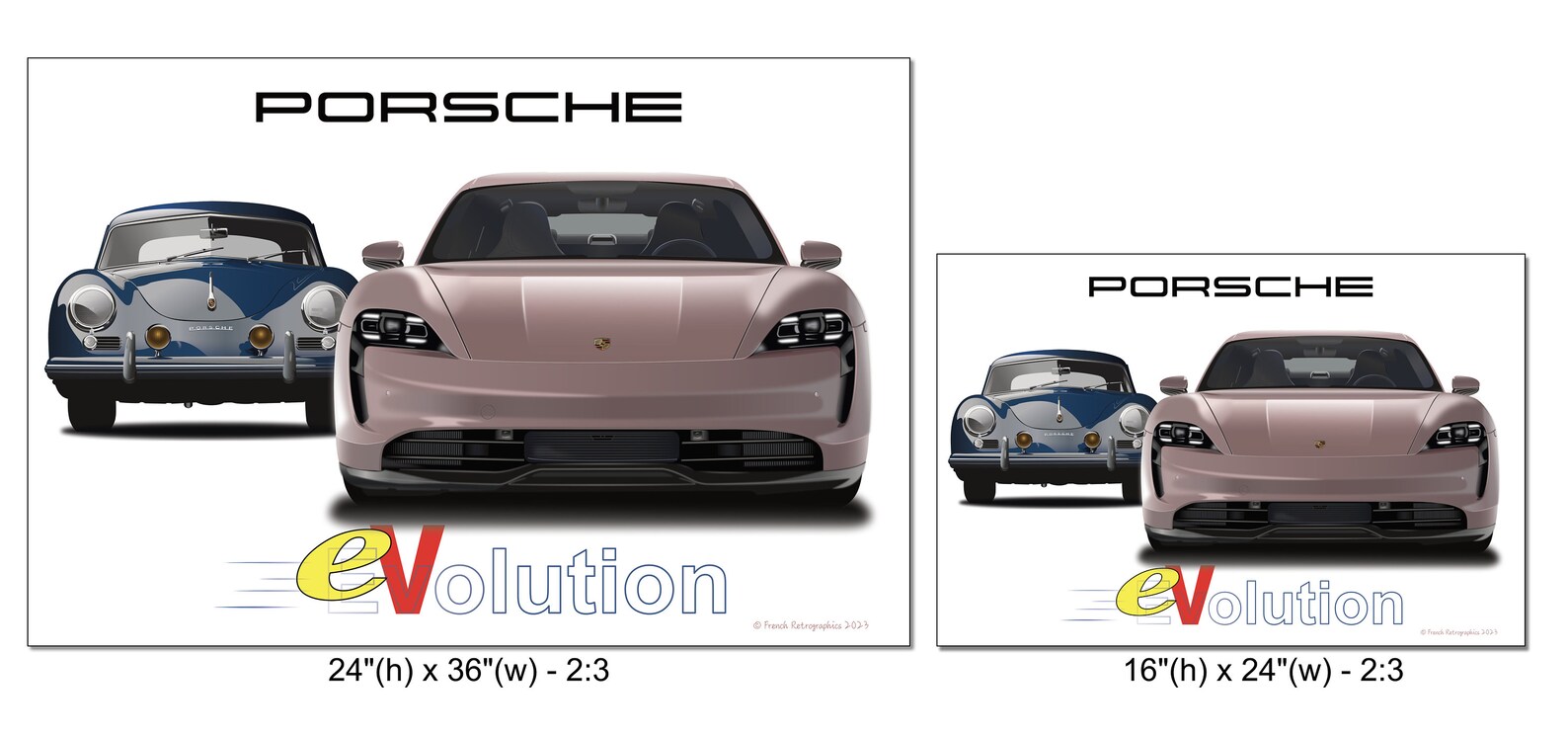 Porsche Evolution - Poster - Etsy