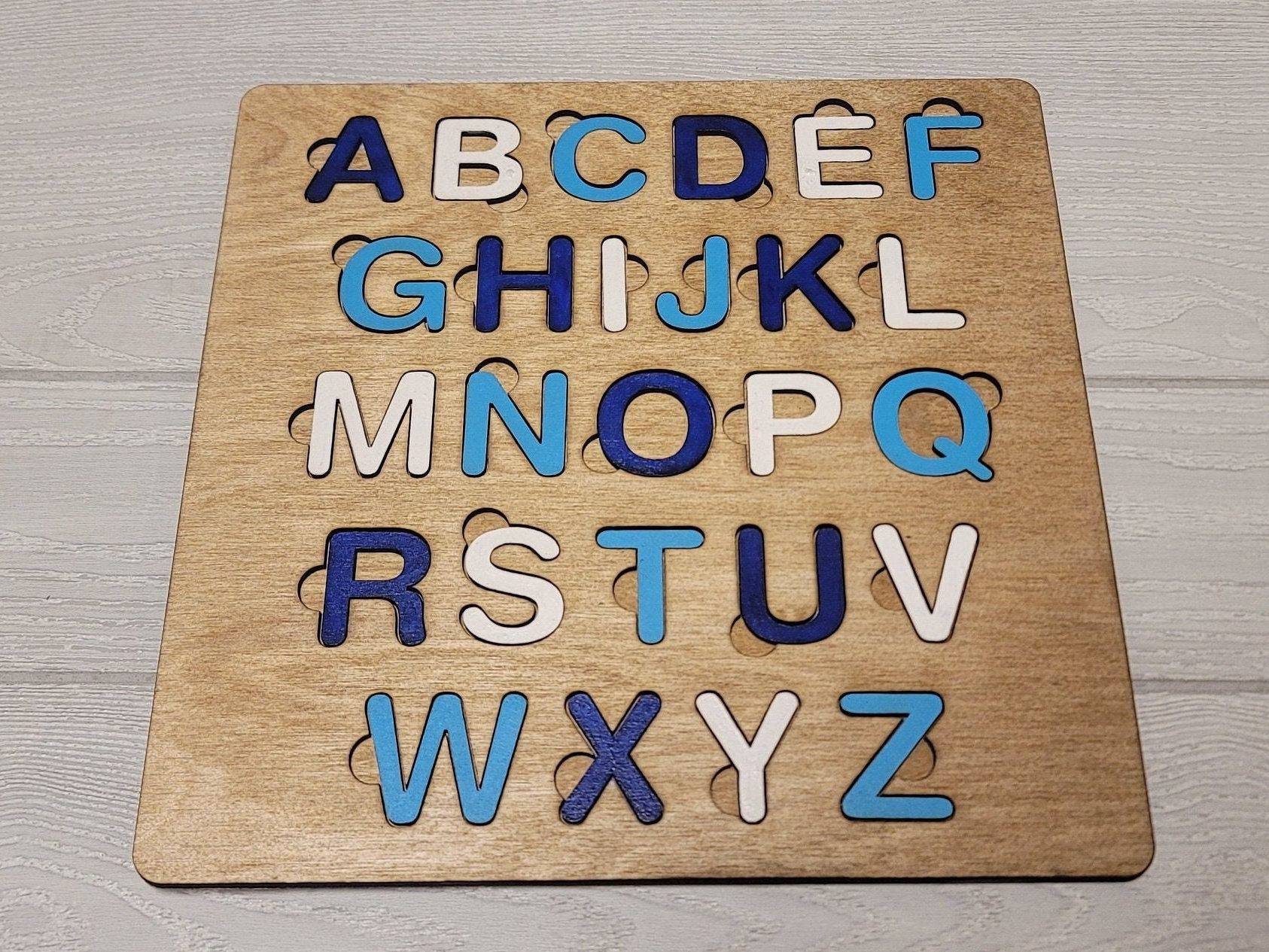 Wooden Alphabet Puzzles - Etsy