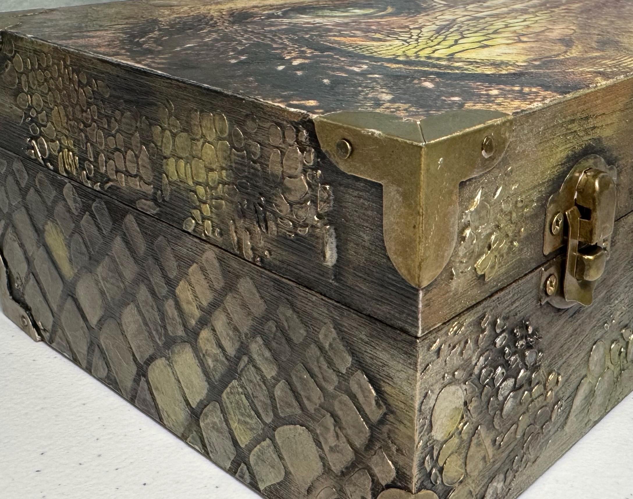 Decoupage Keepsake Box, Keepsake Dragon Memory Box, Gift for Him ...