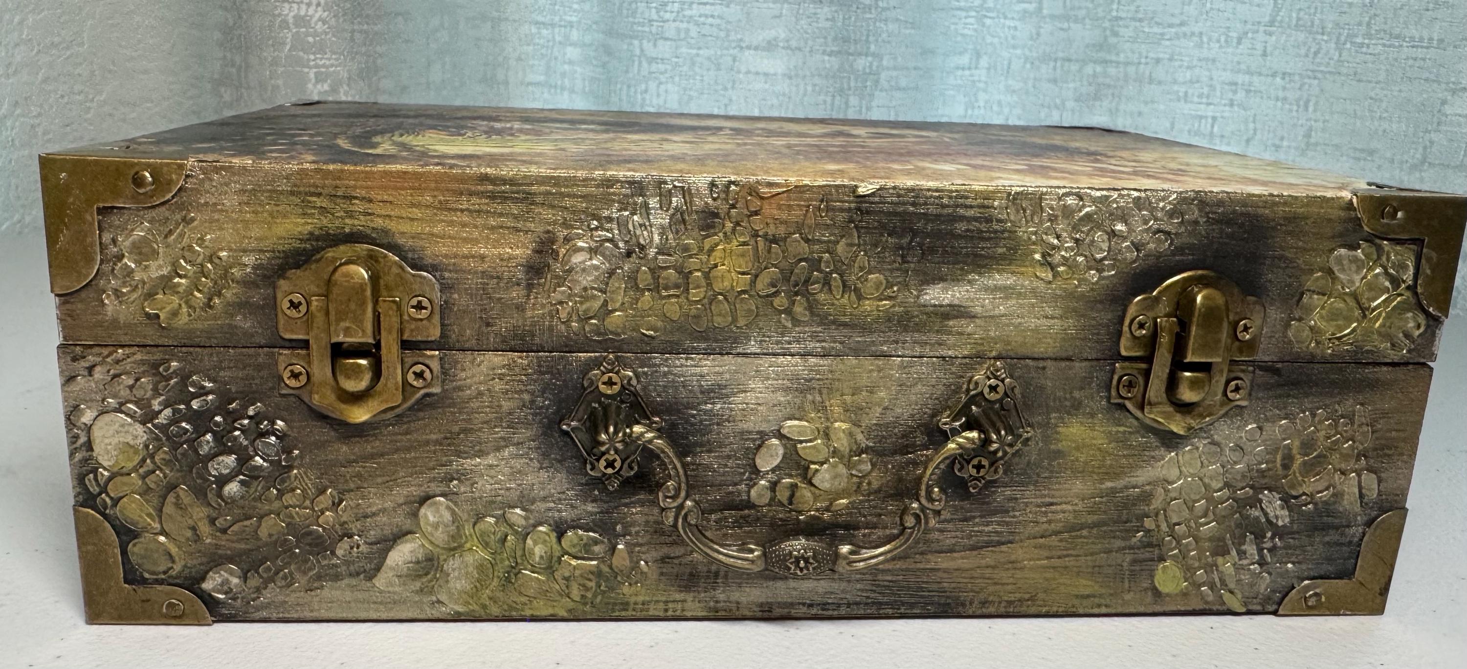 Decoupage Keepsake Box, Keepsake Dragon Memory Box, Gift for Him ...