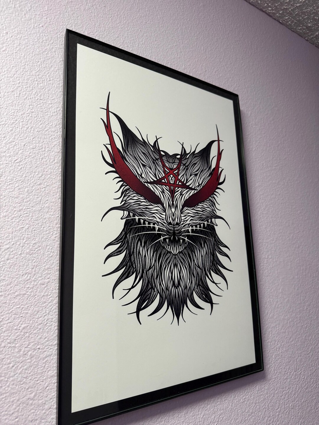 Demon Cat Poster - Etsy