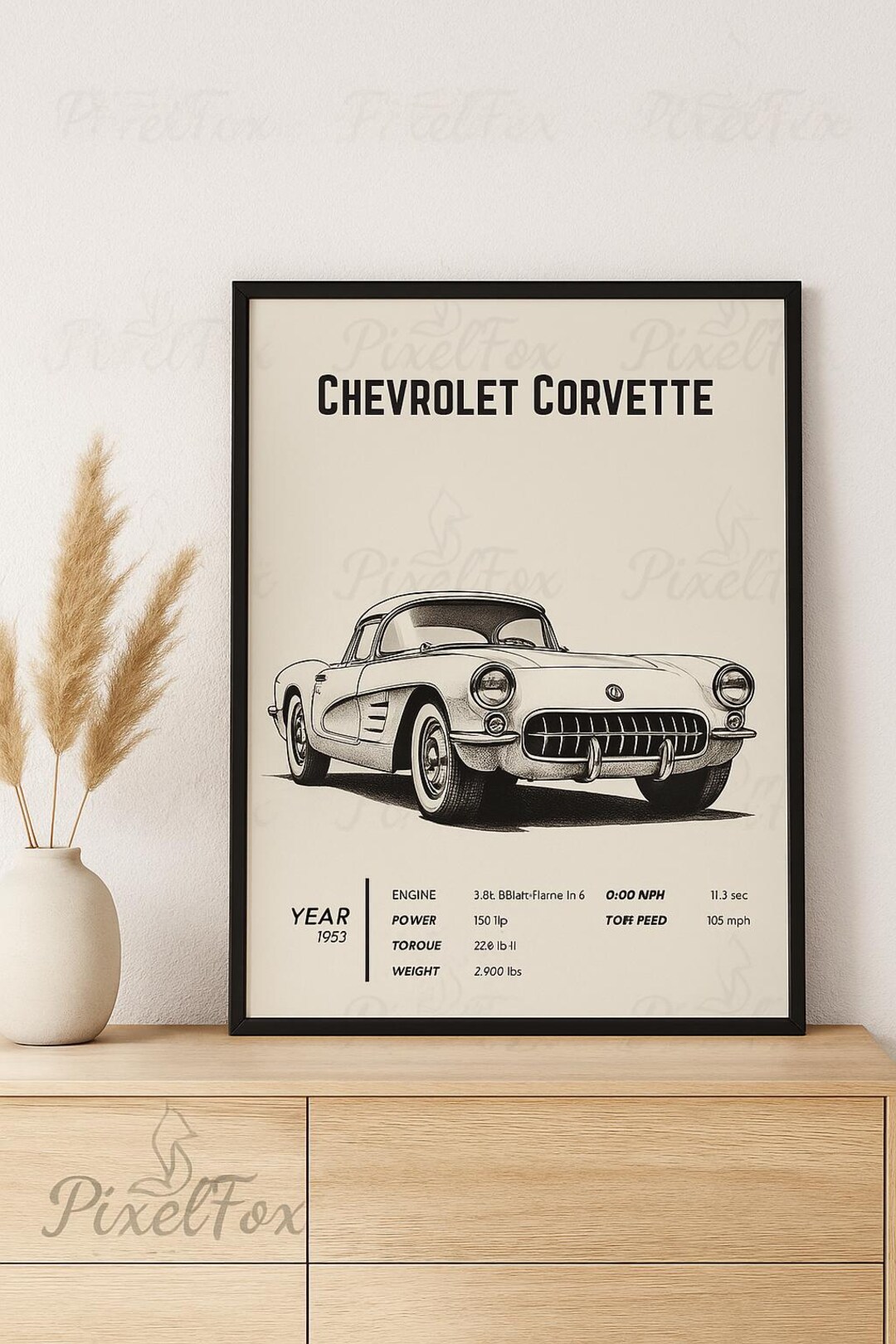 Vintage Car Wall Art – Retro Auto Printable Poster | Vintage Car ...