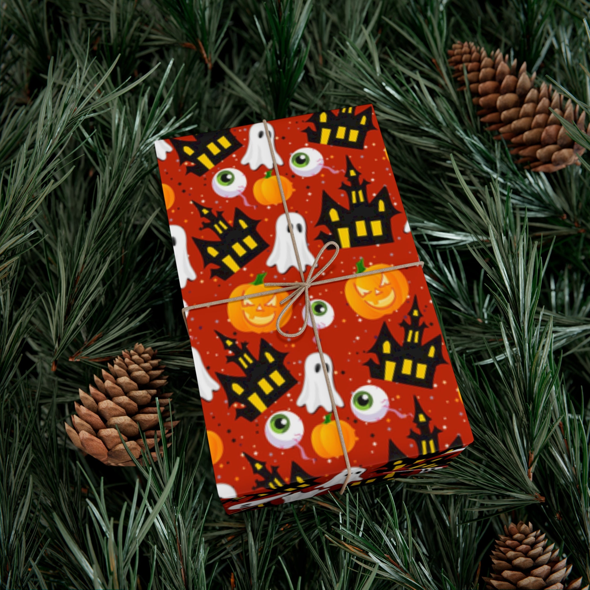 Spooky Kids Halloween Gift Wrap Papers, Fun Halloween Wrapping Paper ...