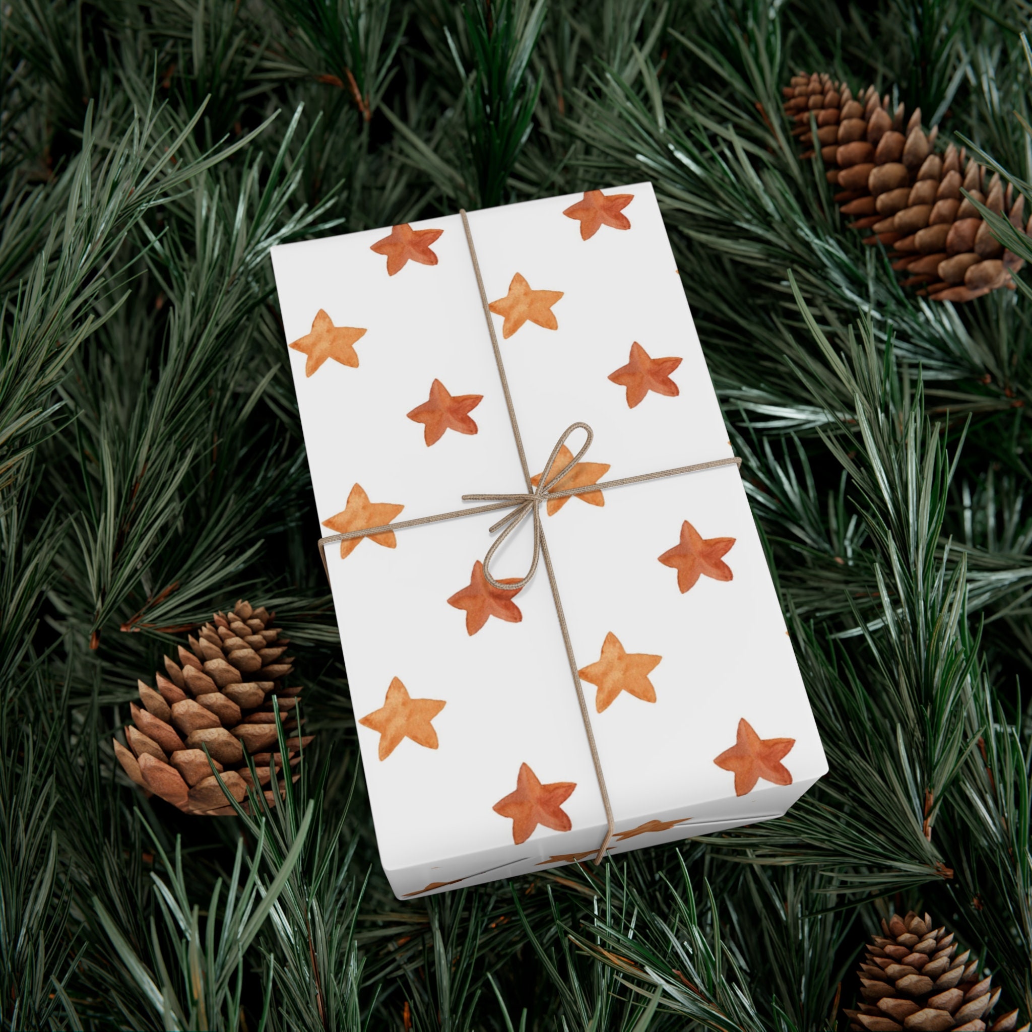 Stars Wrapping Paper Stars Gift Wrap Holiday Gift Wrap Any - Etsy