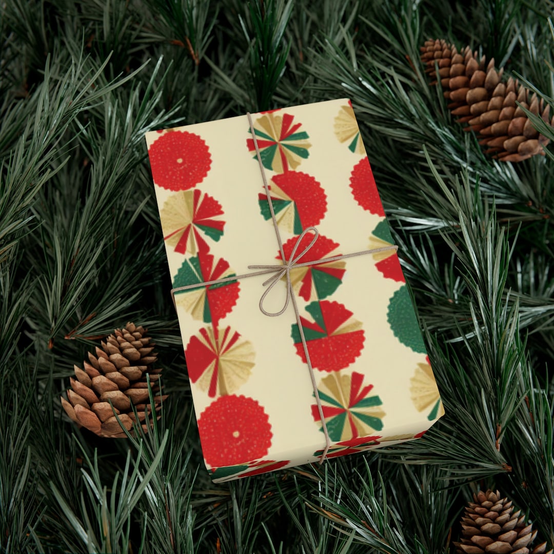 Vintage Christmas Gift Wrap Papers, Vintage Wrapping Paper, Elegant ...