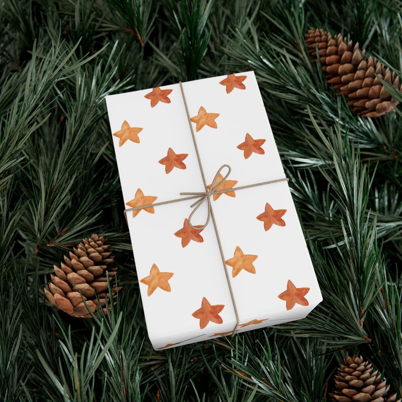 Stars Wrapping Paper Stars Gift Wrap Holiday Gift Wrap Any - Etsy