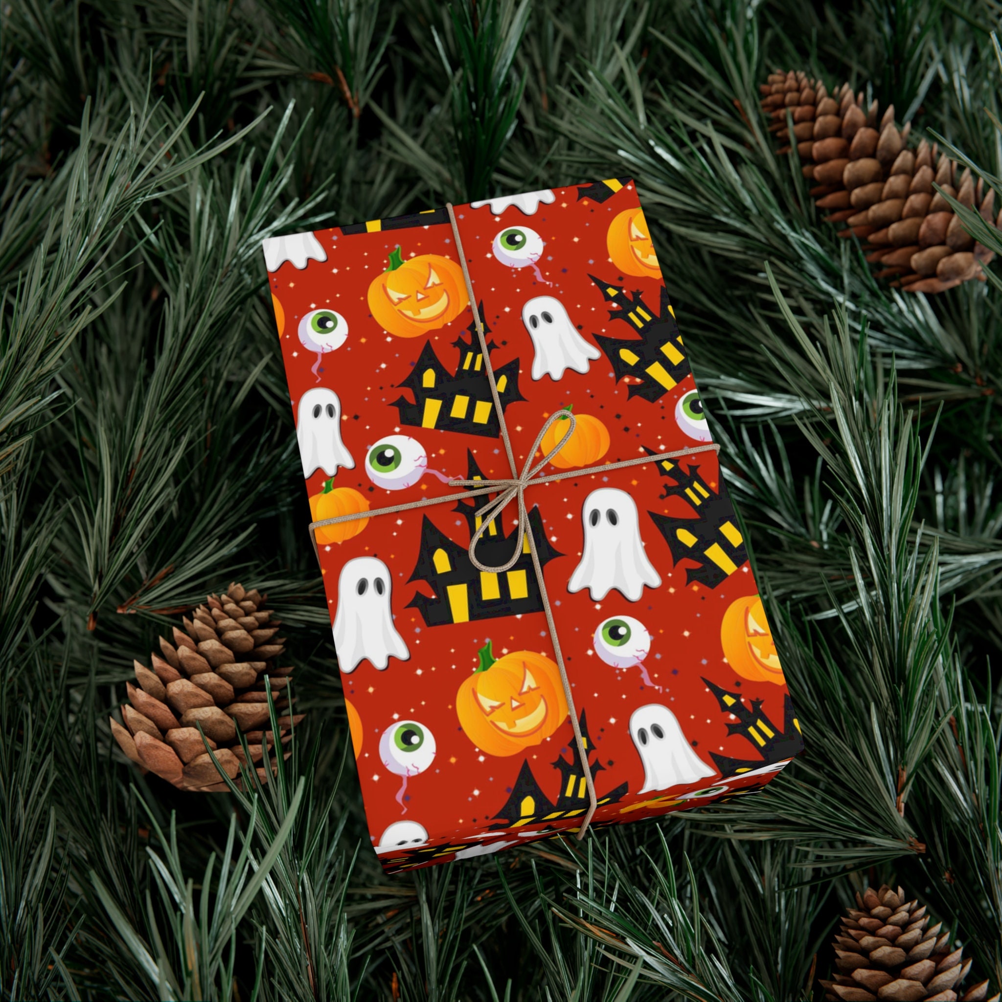 Spooky Kids Halloween Gift Wrap Papers, Fun Halloween Wrapping Paper ...